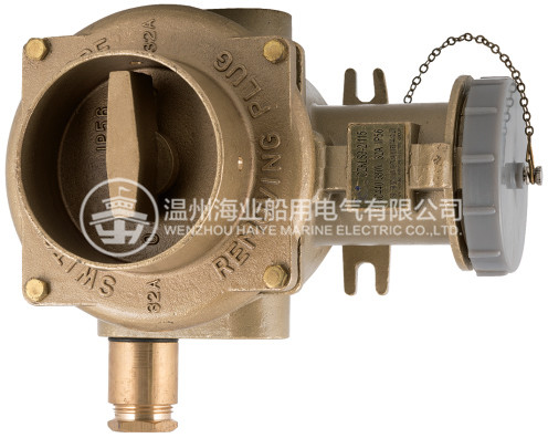 CZKL3-2 Marine Brass Hight Current Water Tight Socket With Chain Swith ...